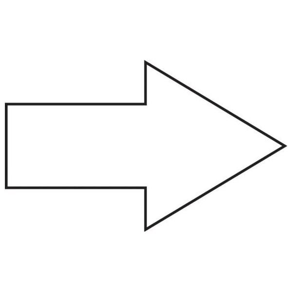 Accuform MAGNETIC SHAPES ARROWS 1 12 X 2 12 MRB417MGWT MRB417MGWT | Zoro