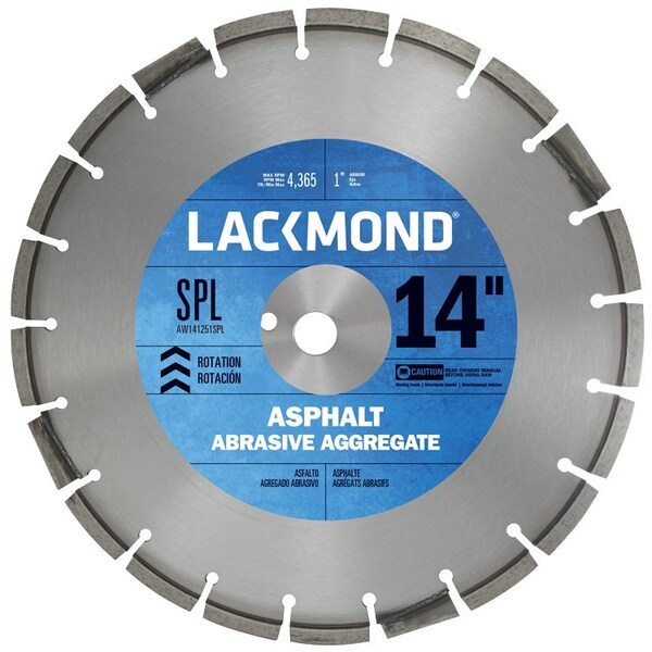 Lackmond Diamond Blade, Laser Weld Segmented, Series SPL, 18 Diameter ...