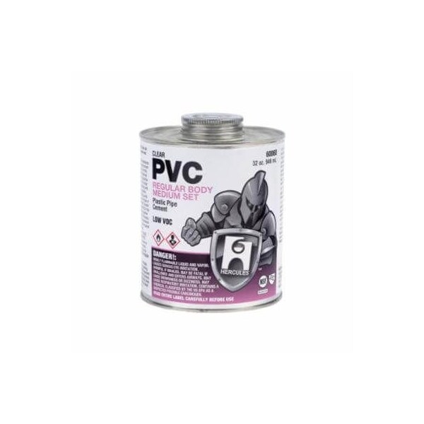 Hercules PVC Cement, Medium Set Low VOC, 8 oz, Dauber In Bottle ...