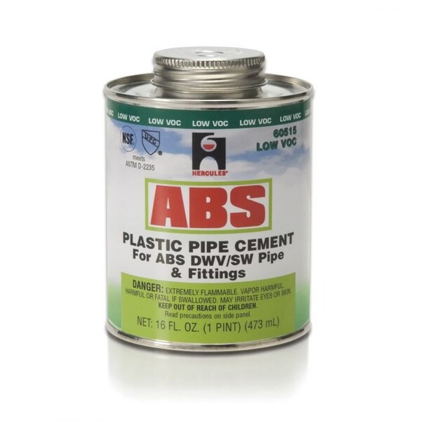 Hercules PVC Solvent Cement, Low VOC, 16 oz, Can, Opaque Liquid, Black ...