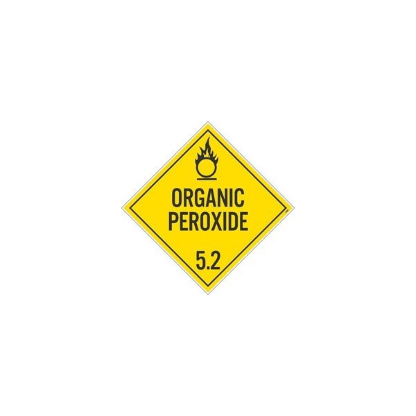 Nmc PLACARD, ORGANIC PEROXIDE 52, DL15TB100 | Zoro