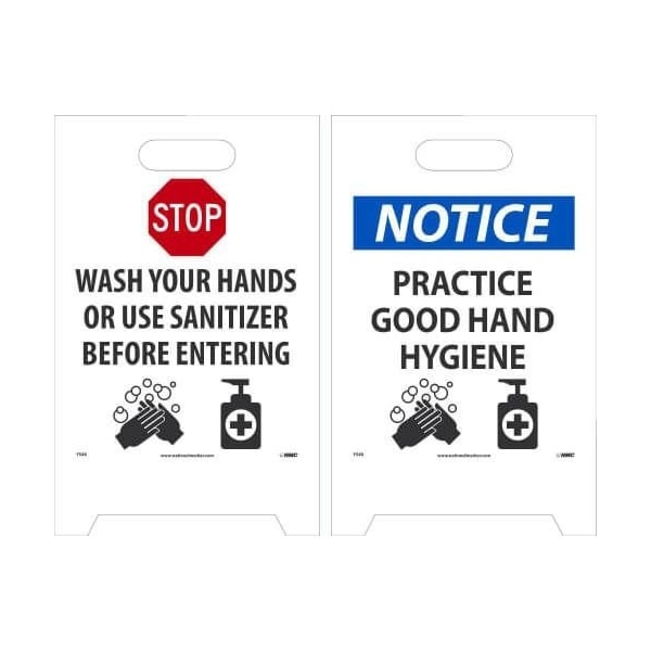 Nmc Floor Sign, STOP WASH YOUR HANDS PRACTICE GOOD HAND HYGIENE ...