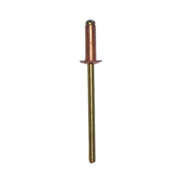 Irwin Blind Rivet, Dome Head, 0.09375 in Dia., 0.24 in L, Copper Body ...