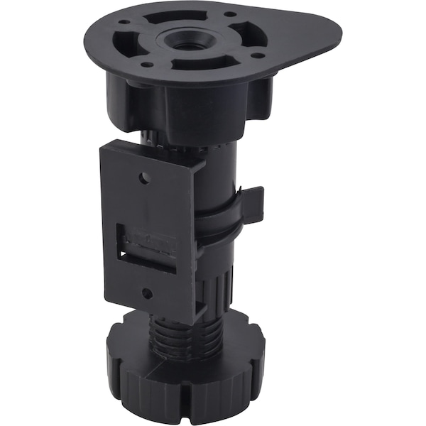 Hardware Resources Black Plastic Adjustable Feet with Toe Kick Bracket ...