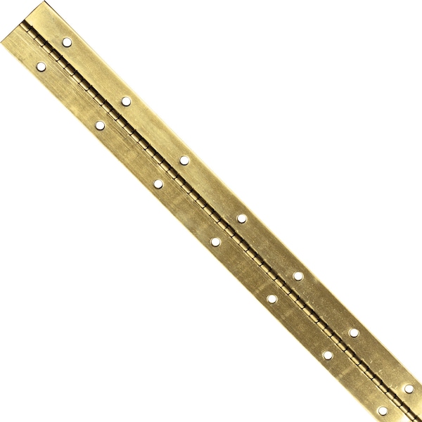 Hardware Resources Polished Brass 1-1/2" 21 Gauge Steel Piano Hinge in ...