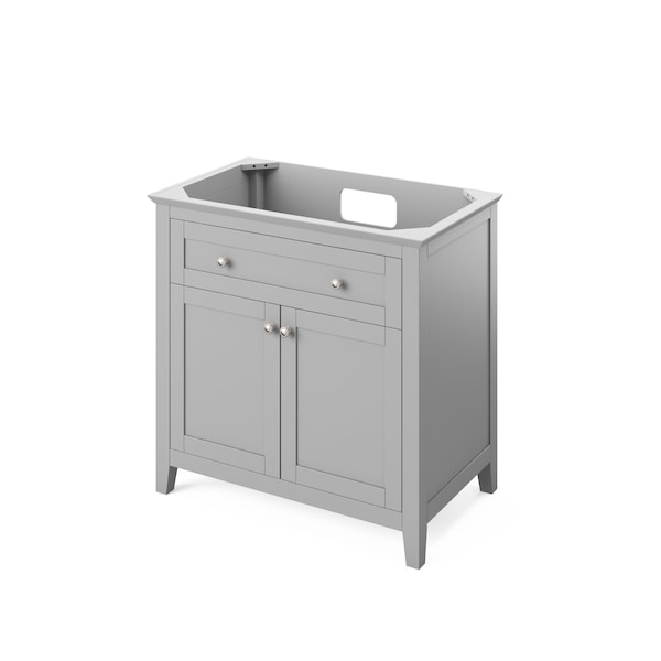 Jeffrey Alexander 36" Grey Chatham Vanity, Black Granite Vanity Top ...