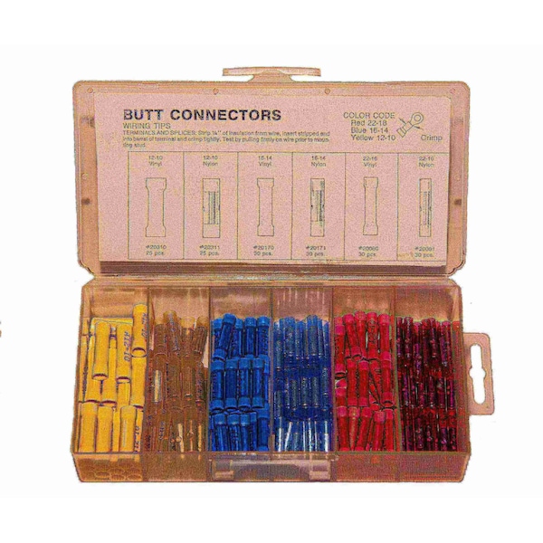 Hillsdale Terminal 170 pc Butt Connector Kit, PK2 5990-170 | Zoro