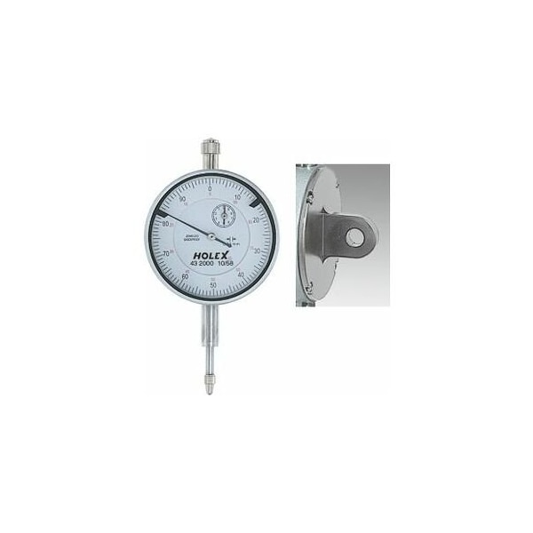 Holex Dial Indicator, Lug Back, Shock-Resistant, Measuring range / Body ...