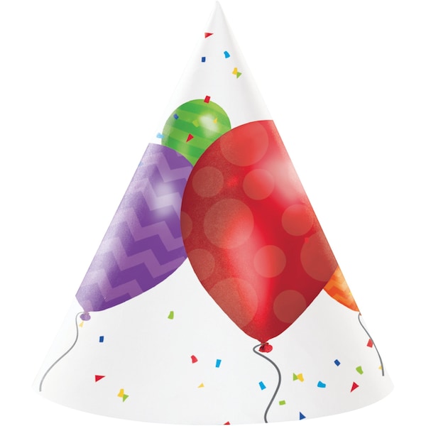 Creative Converting Balloon Blast Hat Adult, 5.75"x7", 48PK 315303 | Zoro