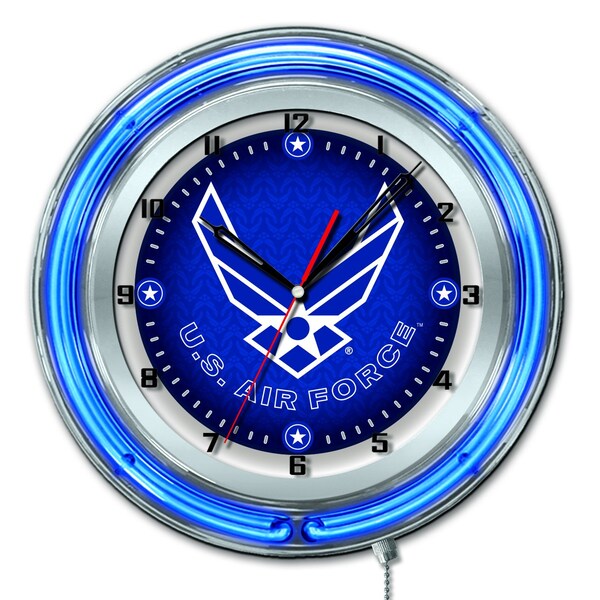 Holland Bar Stool Co United States Air Force Double Neon 19" Clock ...