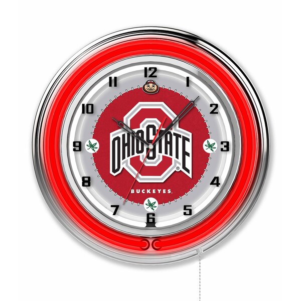Holland Bar Stool Co Ohio State University Double Neon 19" Clock ...