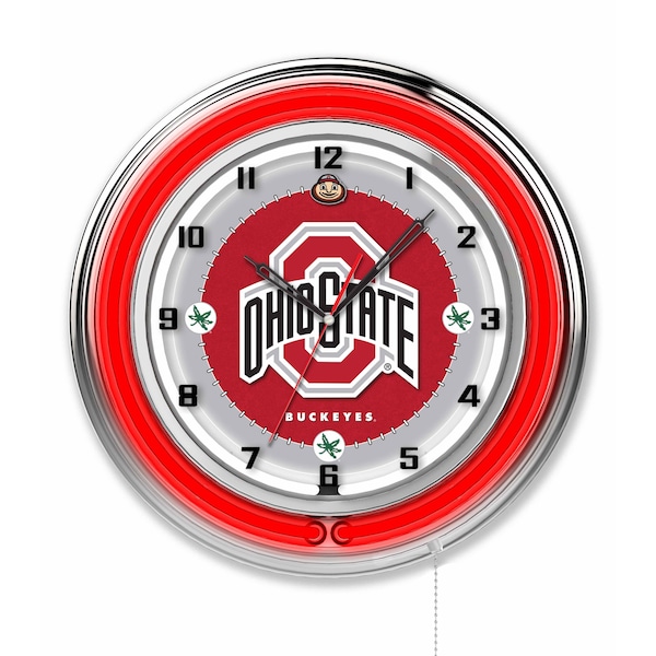 Holland Bar Stool Co Ohio State University Double Neon 19" Clock ...
