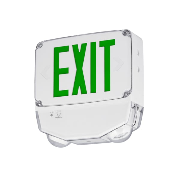 Compass LED Exit Sign / Emergency Light Combo Wet Location, CWC1GW ...