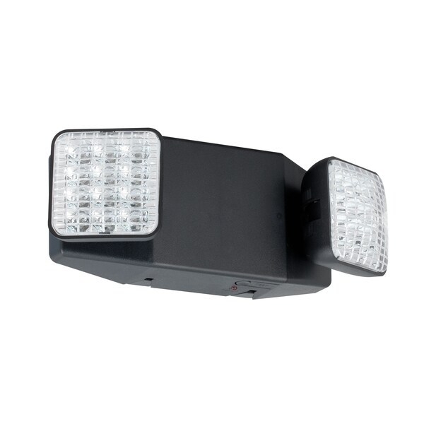 Compass LED Emergency Light, Square Heads CU2SQB | Zoro