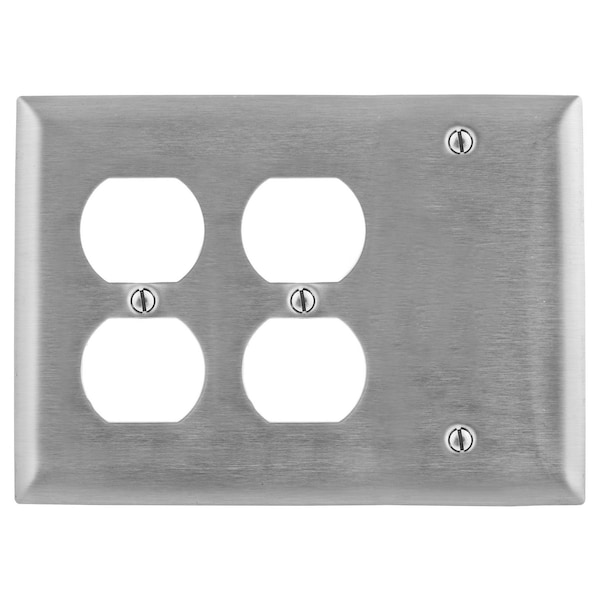 Hubbell Wiring Device-Kellems Wallplates and Boxes, Metallic Plates, 3 ...