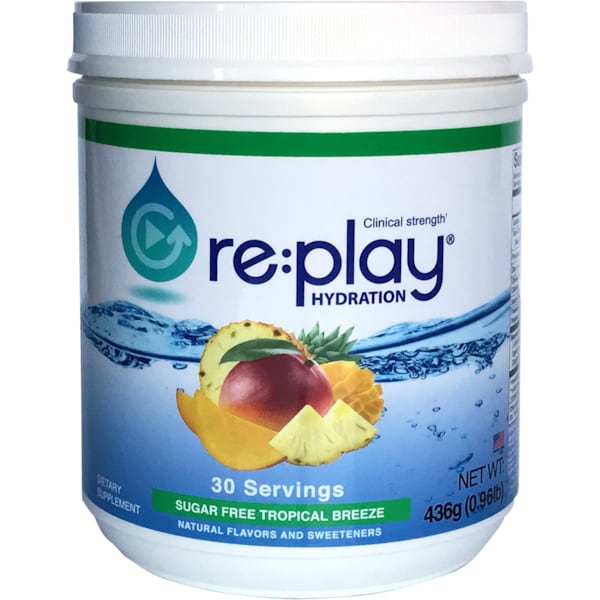 Hydration Health Products Re:play Hydration Powder Tub, Tropical Breeze ...