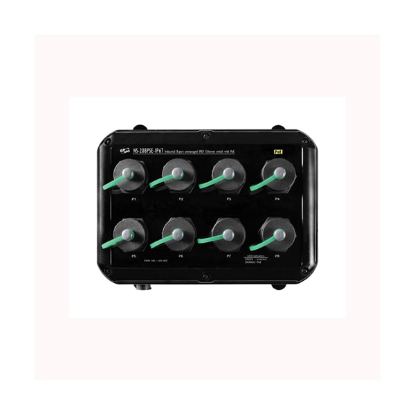 Icp Das Industrial 8-port Unmanaged IP67 Ethernet Switch with PoE ...