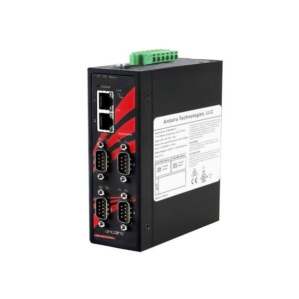 Antaira Industrial Modbus TCP two Ethernet port to four Serial ...