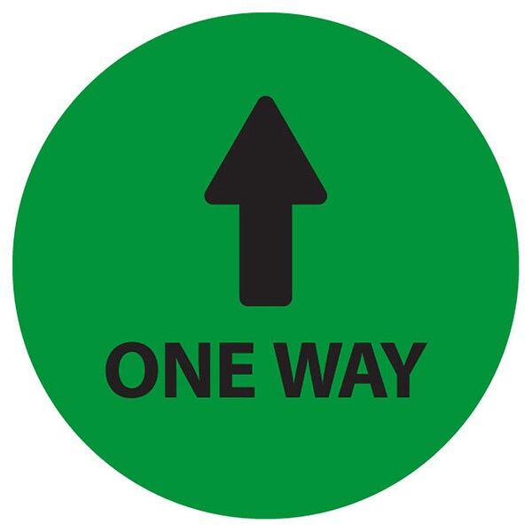 Identity Group One Way Directional, Green, 15", 8636GR 8636GR | Zoro