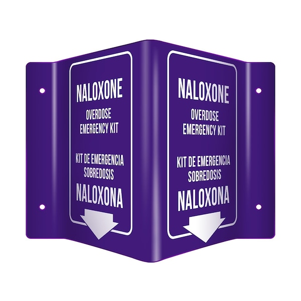 Aek Naloxone Opioid Overdose Emergency Kit 3D Sign Purple English ...