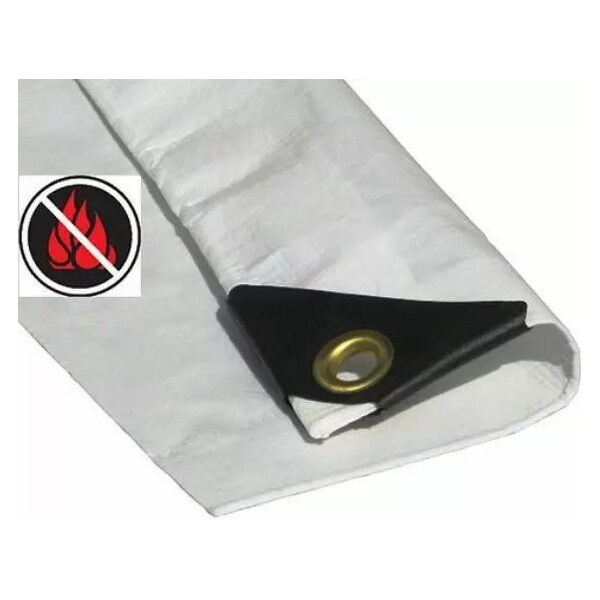 Tarps Now 30 ft x 30 ft Heavy Duty 12 Mil Tarp, White, Reinforced ...