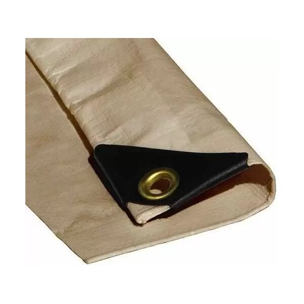 Tarps Now Heavy Duty Tarp, 20 ft x 40 ft, 12 Mil, Tan, Reinforced ...
