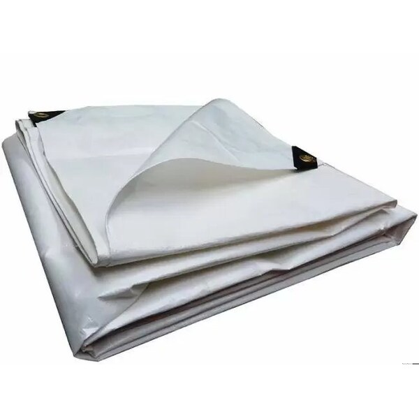 Tarps Now Heavy Duty Tarp, 6 ft x 10 ft, 12 Mil, White, Reinforced ...