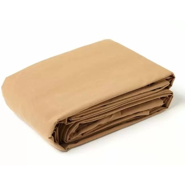 Tarps Now 8 ft x 10 ft Heavy Duty 20 Mil Tarp, Tan, Polyester / Canvas ...