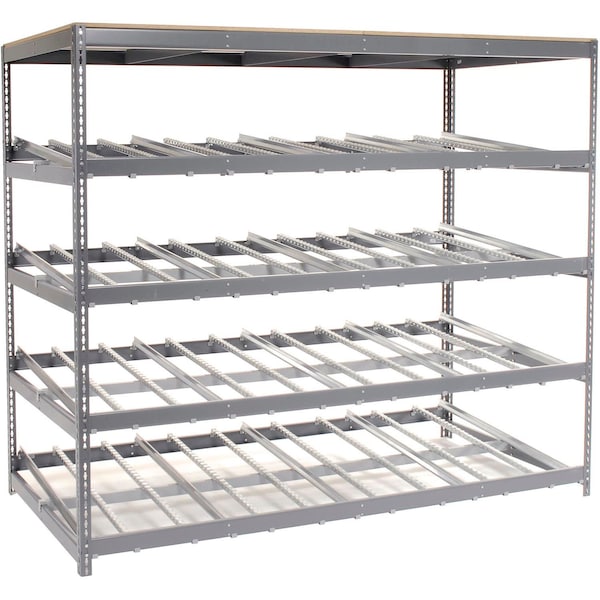 Global Industrial Single Depth Gravity Flow Carton Rack 4 LEVEL 96inW x ...