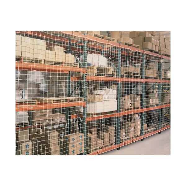 Global Industrial Pallet Rack Netting, One Bay, 123inW x 96inH, 1-3/4in ...