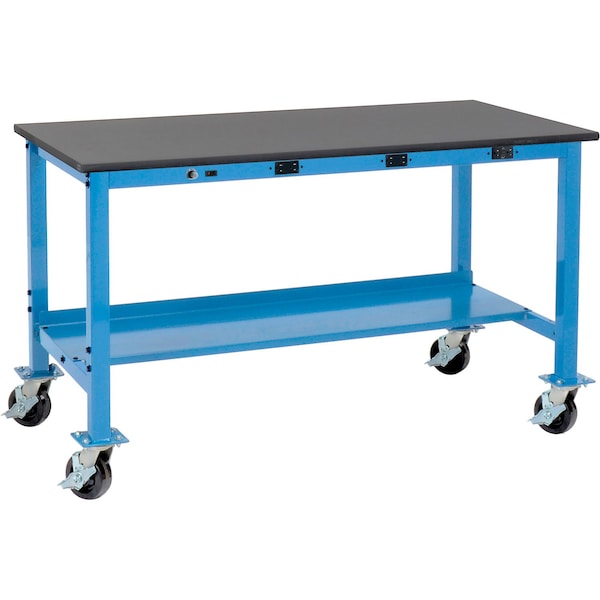 Global Industrial Mobile Lab Workbench, 60 x 36in, Power Outlets ...
