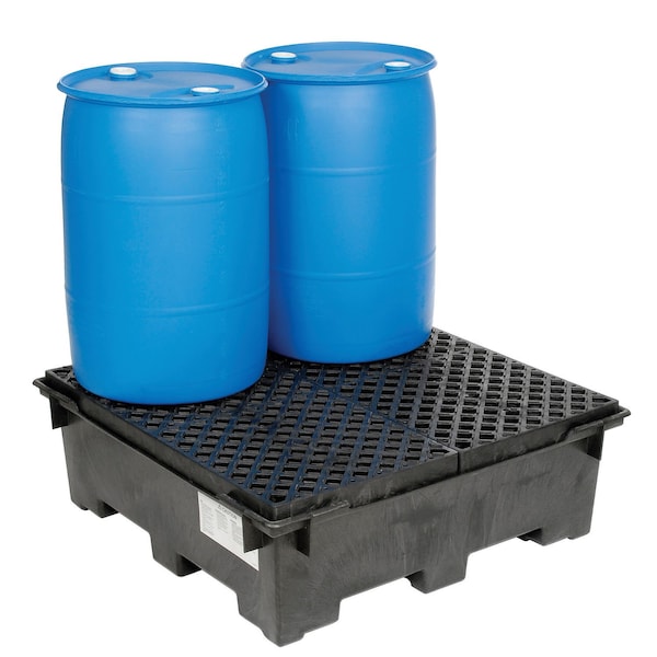 Global Industrial 4 Drum Spill Containment Sump with Plastic Deck ...