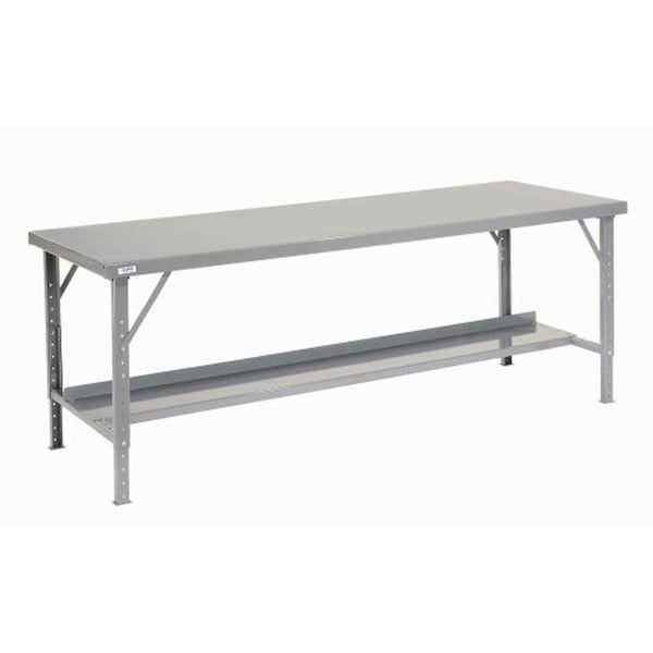 Global Industrial Heavy-Duty Extra Long Assembly Workbench Steel Top ...