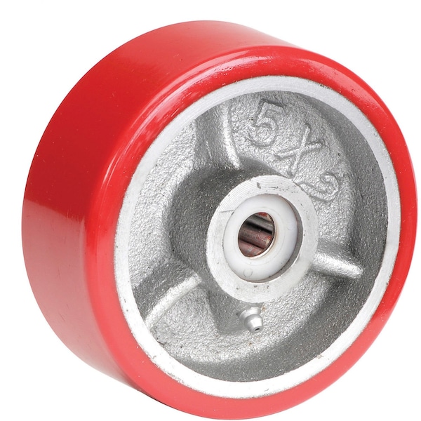 Casters, Wheels & Industrial Handling 5 x 2 Polyurethane Wheel, 5/8 ...