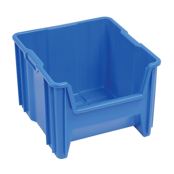 Quantum Storage Systems Storage Bin, Plastic, Blue, 16-1/2 in W ...