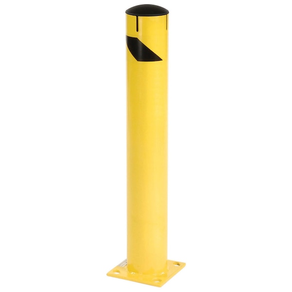 Global Industrial 36 x 5-1/2, Steel Bollard With Removable Plastic Cap ...