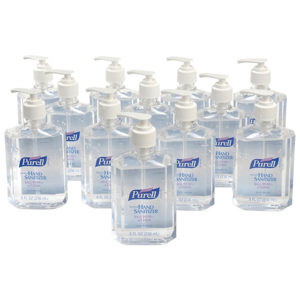 Purell 9652, Pump Bottle Hand Sanitizer 8 oz. Bottle, 12PK GOJ9652 | Zoro