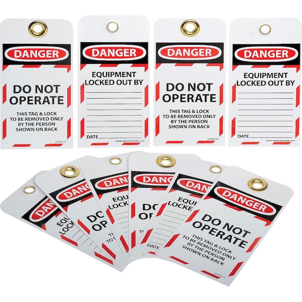 National Marker Co Standard Lockout Tag - Do Not Operate LOTAG10 | Zoro