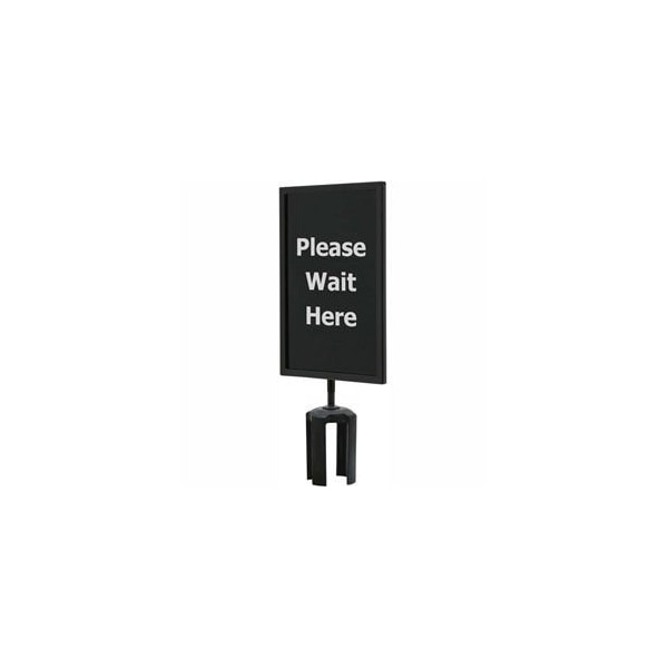 Queueway 7x11 1/4 Acrylic Sign, Black, Please Wait Here Single Side ...