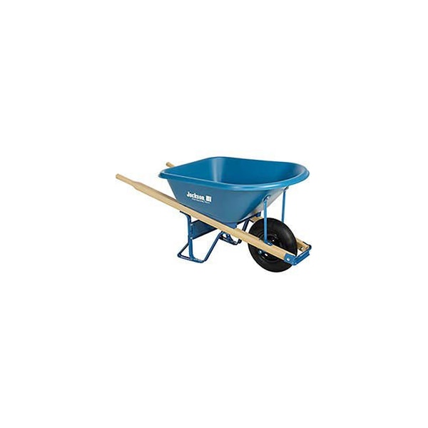 Jackson Professional Tools Poly Contractor Wheelbarrow 5.75 Cubic Foot ...
