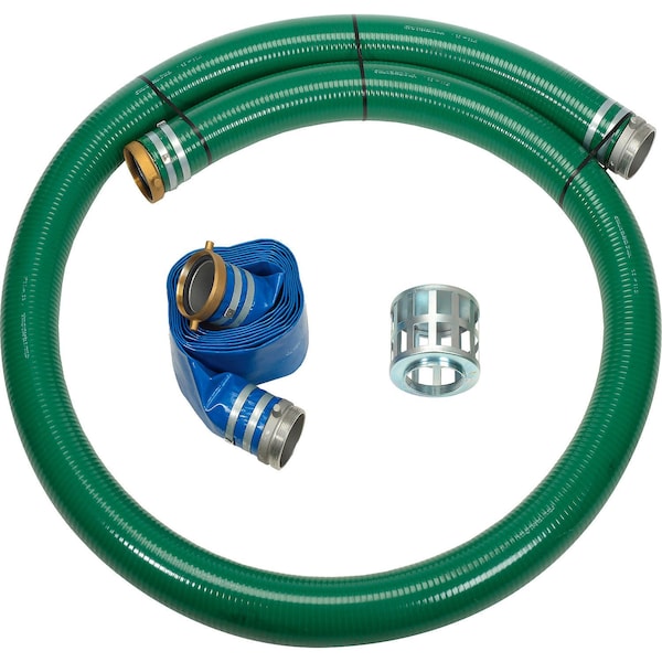 Apache 4 Trash Pump Hose Kits w/ Aluminum Couplings and Fittings ...