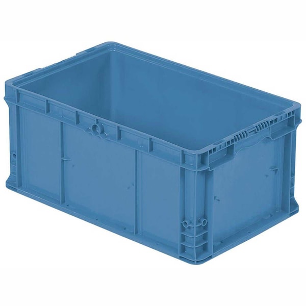 Orbis Solid Straight Wall Storage Container, 24 in L x 15 in W, Blue ...