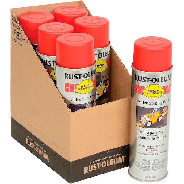 Rust-Oleum 2300 System Inverted Striping Paint Aerosol, Red 2364838 | Zoro