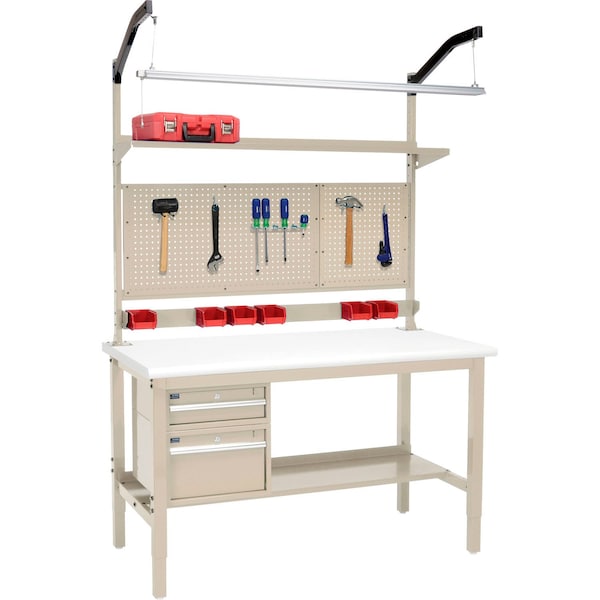 Global Industrial 72inW x 36inD Production Workbench, ESD Safety Edge ...