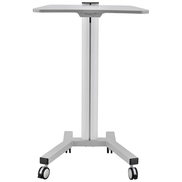 Global Industrial Mobile Height Adjustable Laptop Workstation, Aluminum ...