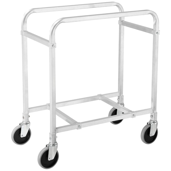 Global Industrial NSF Aluminum Lug Cart, 2 Tote Capacity, Unassembled ...