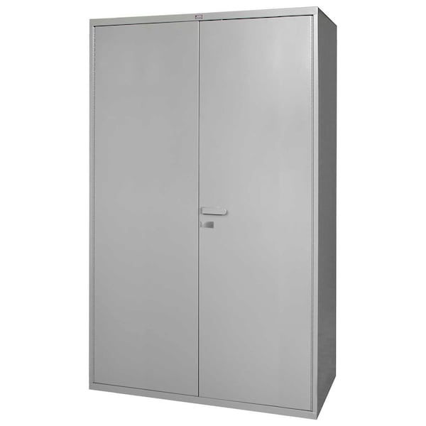Global Industrial Full Height Storage Cabinet, 78 in H, 60 in W, Gray ...
