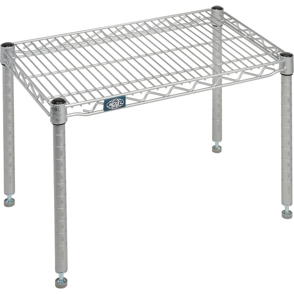 Nexel ate Silver Epoxy Wire Dunnage Rack, 24W x 14D x 14H P1424EP | Zoro