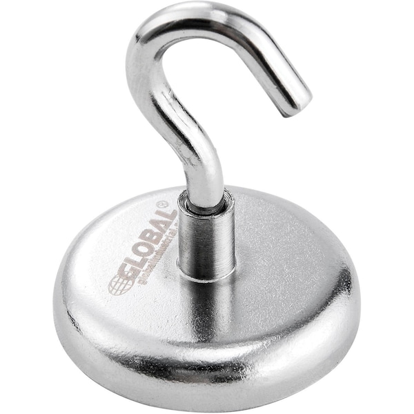 Global Industrial Neodymium Magnetic Hook, 40 Lbs. Pull, 6PK 320758 | Zoro