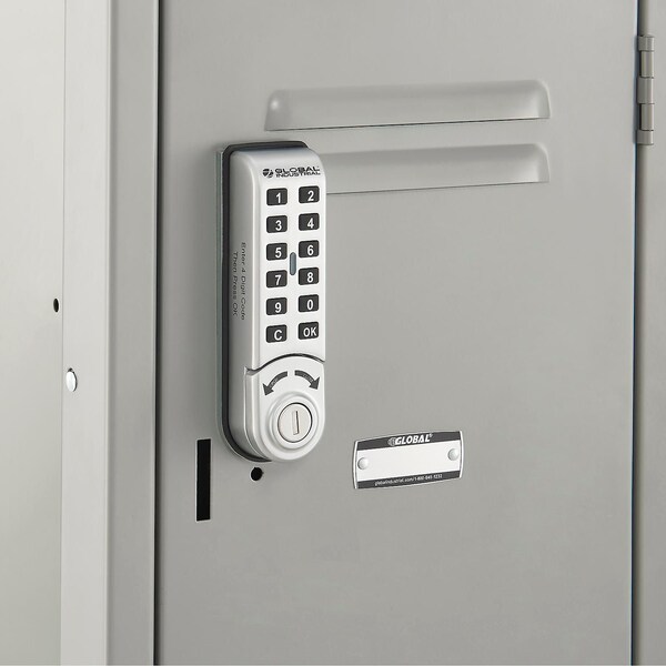 Global Industrial Electronic Vertical Keypad Lock with Master Key ...